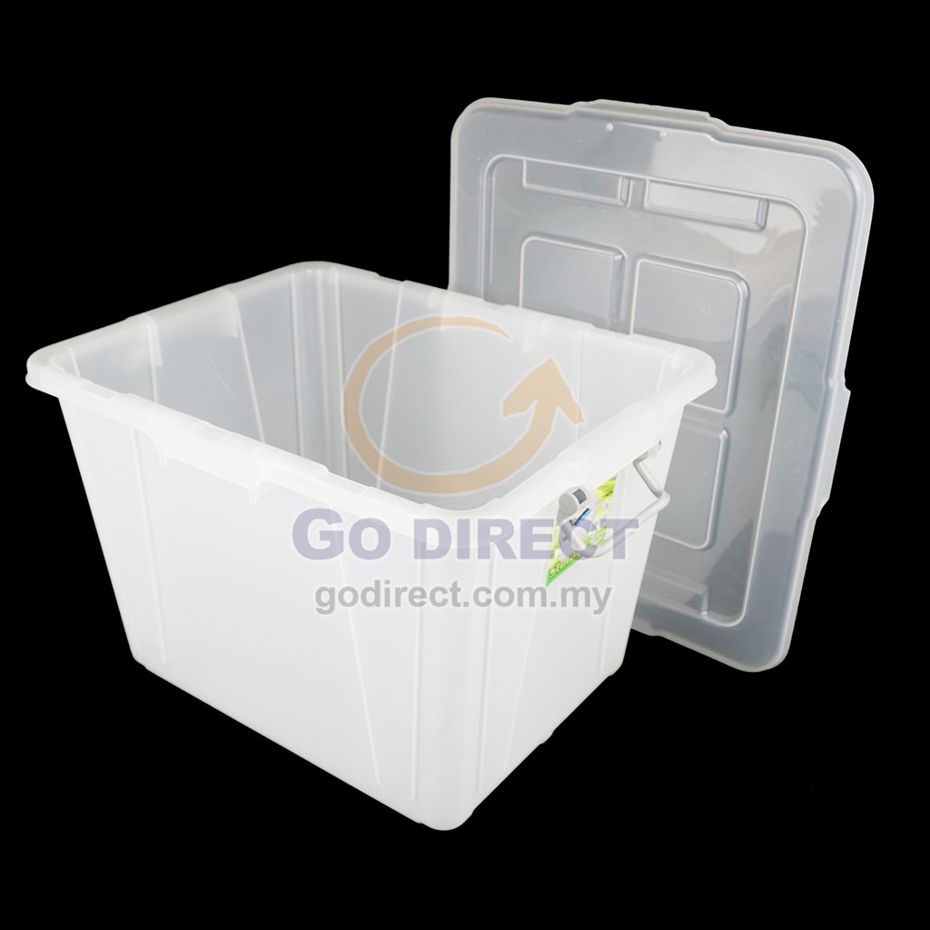 1 X TOYOGO 50L Storage Box With Cover Container Bins Stackable (7905) Kotak Simpanan 储物盒 ...