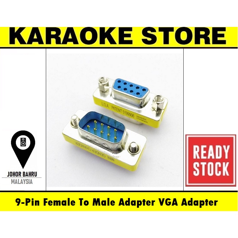9-pin female to 9-pin male 9-pin adapter VGA adapter (4Pcs) | Shopee ...