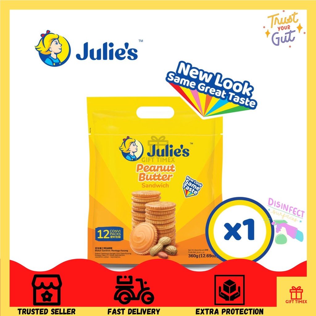 Julie's Peanut Butter Sandwich 360g x 1 pack 朱莉的花生醬三明治 | Shopee Malaysia