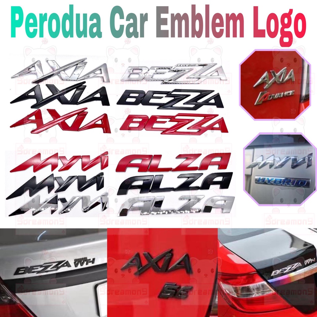 🔥NEW ARRIVAL🔥Alloy Emblem Logo Perodua Bezza Axia Alza Myvi old lagi ...