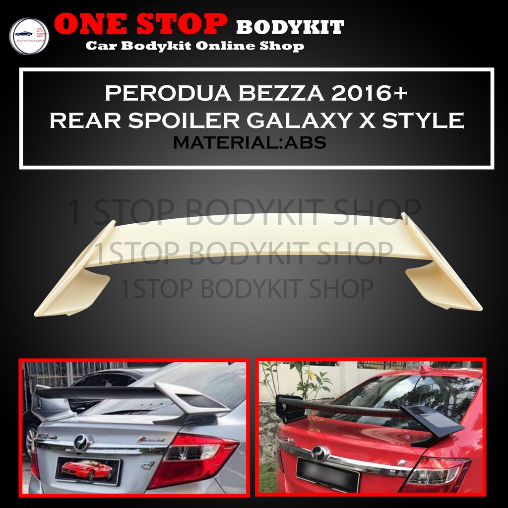 PERODUA BEZZA 2016 + GALAXY X STYLE REAR TRUNK SPOILER WING ABS SKIRT ...