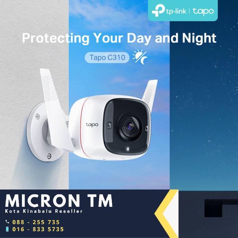 TP-Link Tapo C310 3MP Ultra Resolution Outdoor Security IP66 Weatherproof Wireless WiFi Camera ...