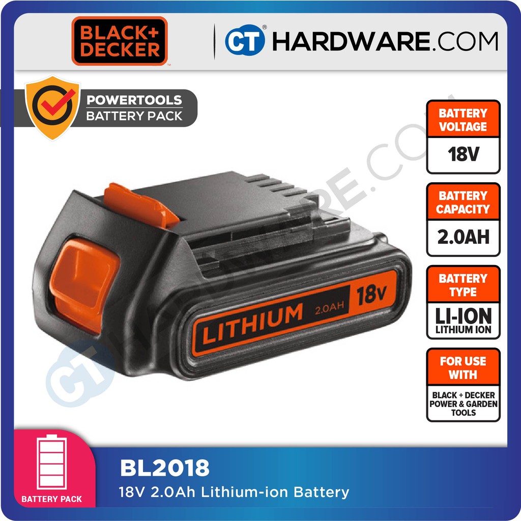 BLACK & DECKER 18V BL2018 2.0AH N715588 BATTERY FOR FOR BDCHD18K DRILL ...