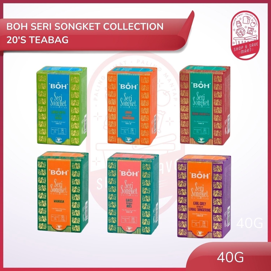 BOH Seri Songket Collection 20’s Teabags All Flavor - 40G | Shopee Malaysia