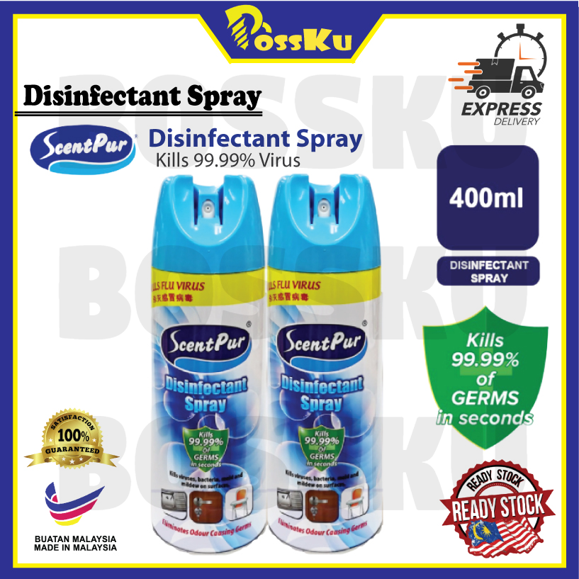 Semburan Pembasmi Kuman 🌻Scentpur Disinfectant Spray Alcoholic 99.9% ...