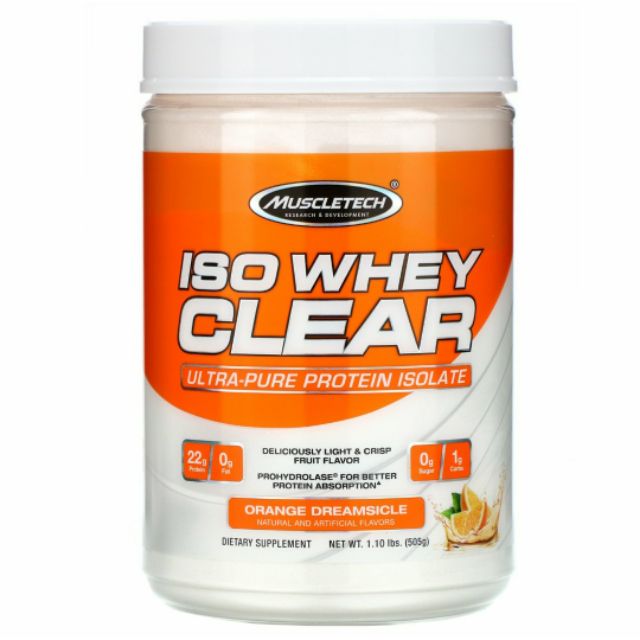 Muscletech, ISO Whey Clear, Ultra-Pure Protein Isolate (505g) | Shopee ...