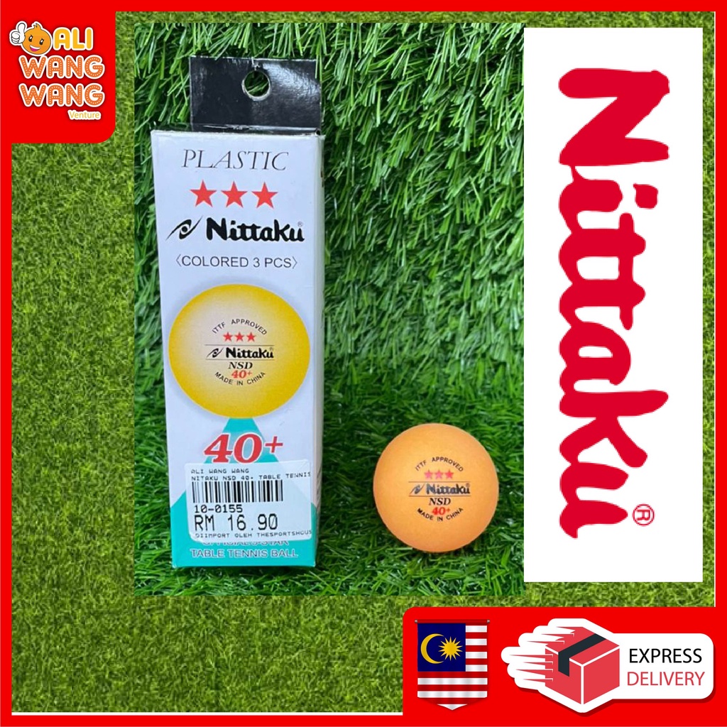 2022 ORIGINAL Nittaku Ball 3-Star NSD 40+ Official Table Tennis Ball Bola Ping Pong Orange ...
