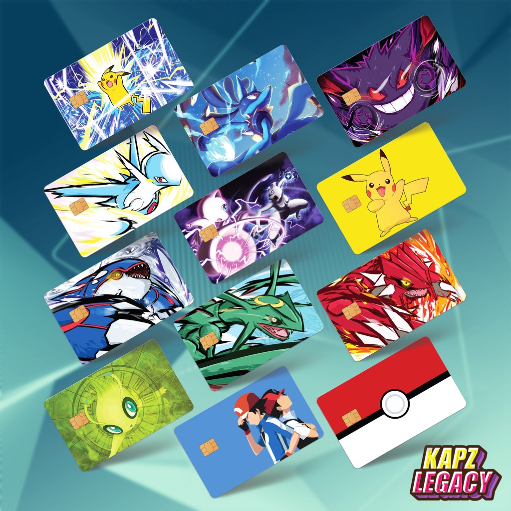 KapzLegacy Pokemon Anime ATM Bank Sticker Card Cover Access Touch n Go ...