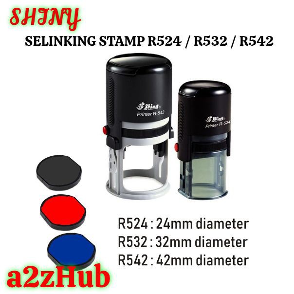 SHINY SELF-INKING ROUND RUBBER STAMP (M/C only) R524/R532/R542 | Shopee Malaysia