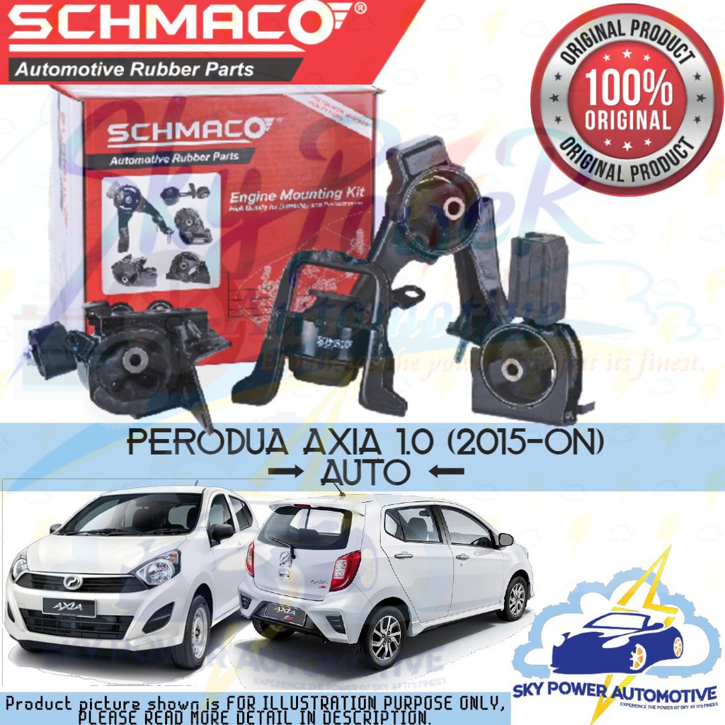 PERODUA AXIA 1.0 (2015-ON) (AUTO) SCHMACO ENGINE MOUNTING (SET ...