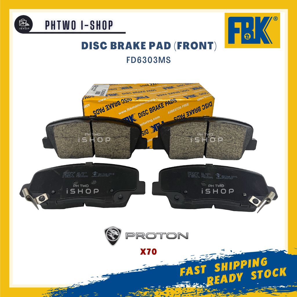 DISC BRAKE PAD (FRONT) - PROTON X70 FBK FD6303MS (1 SET) | Shopee Malaysia