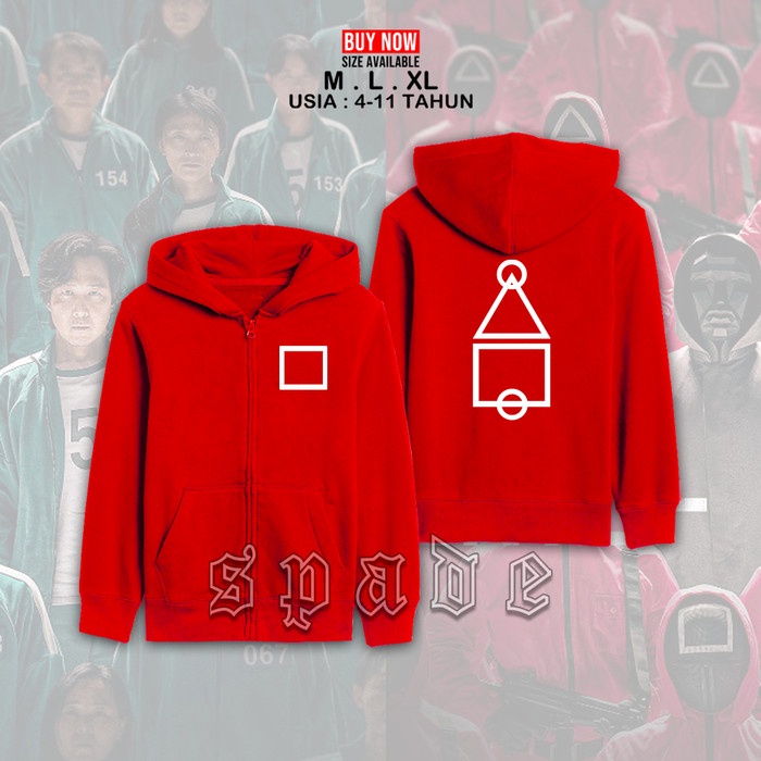 Hoodie Jacket Kids Squid Game Netflix Staff Guard Uniform - Box, L ...