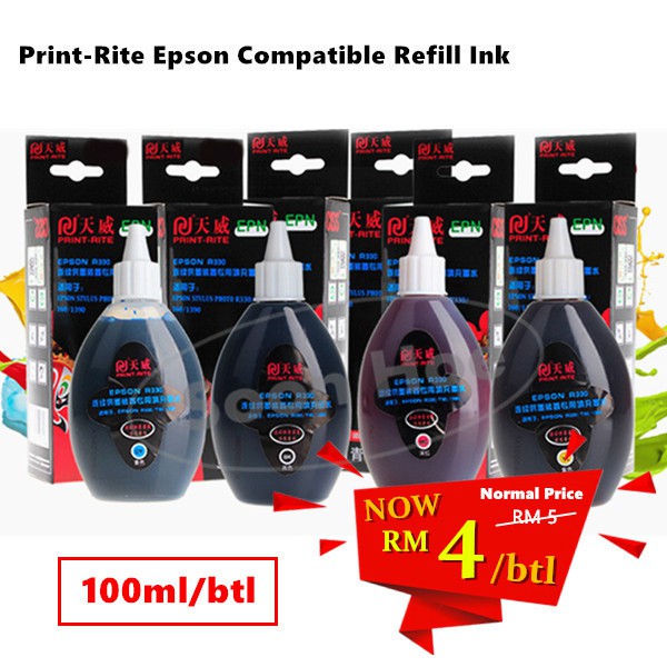 Print-Rite Epson Compatible Refill Ink (100ml) | Shopee Malaysia