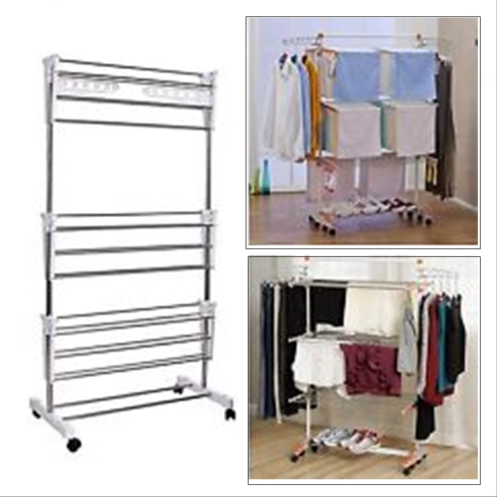 3 Layer Stainless Steel Laundry Stand | Shopee Malaysia