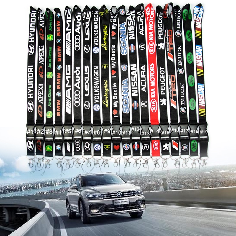 Car logo lanyard Neck straps keychain card bag lanyard anti-lost rope ...