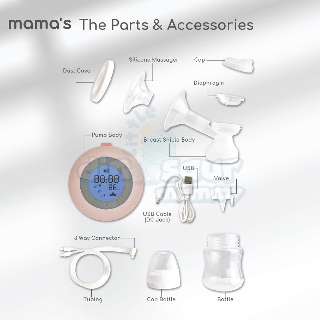 Mama's S6 Double Rechargeable Breast Pump Accessories Parts | Shopee ...