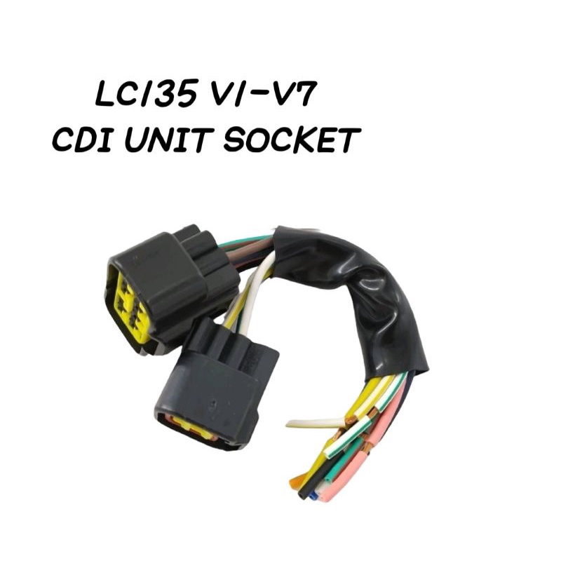 YAMAHA LC135 CDI UNIT SOCKET WIRING CDI SOKET LC135 V1 V2 V3 V4 V5 V6 ...