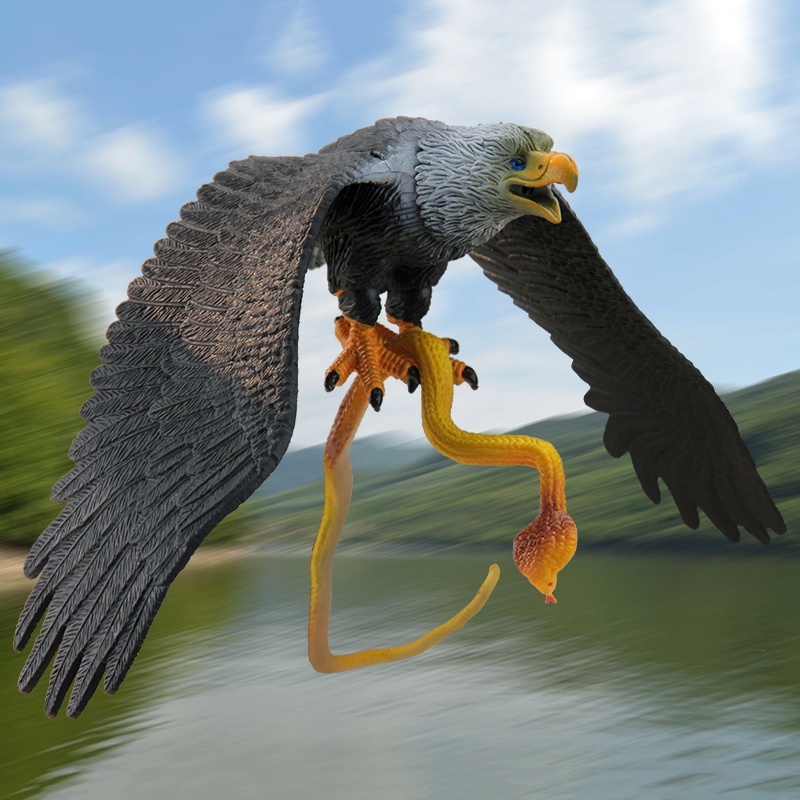 ★Jurassic★Large Simulation Eagle Model Plastic Animal Flying Poultry ...