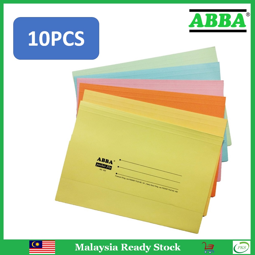 ABBA Pocket File 10pcs Paper File Fail Pocket Manila Card Pocket File ...