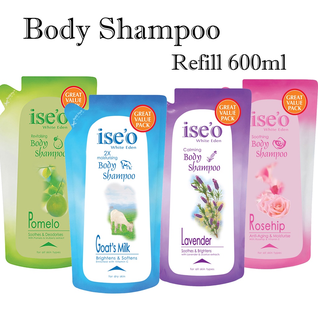 Ise'o White Eden Body Shampoo Refill Pack (600ml) | Shopee Malaysia