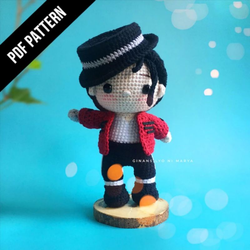(Amigurumi tutorial PDF file) Michael Jackson / crochet pattern ...