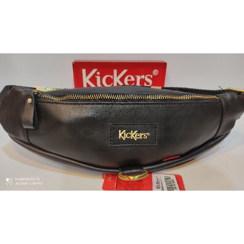 Kickers Genuine Leather Pouch/Chest Bag In Black KIC-W 78203 | Shopee ...