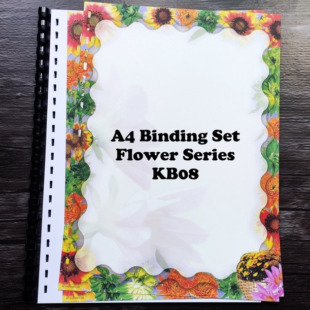 A4 Binding Set 4 (Buku Folio/Buku Skrap) Binding Paper With Plastic ...