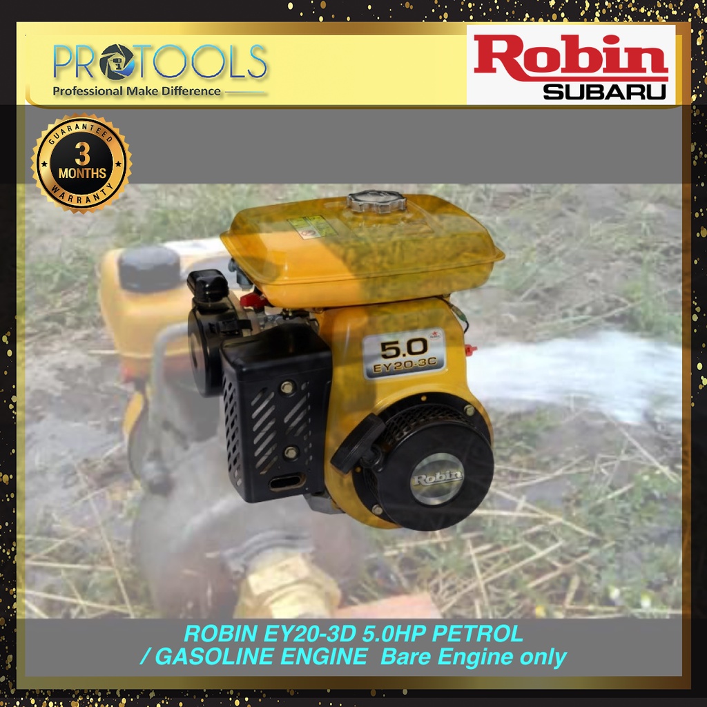 ROBIN EY20-3D 5.0HP PETROL / GASOLINE ENGINE Bare Engine only | Shopee ...