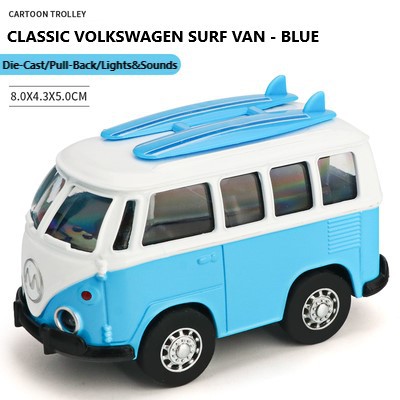 Classic Volkswagen Surf Van Pull Back Vehicles Toys Flash Light And ...