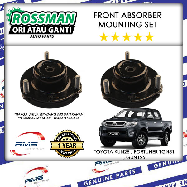 2 PCS RIMS HEAVY DUTY TOYOTA KUN25 , FORTUNER TGN51 , GUN125 FRONT ...