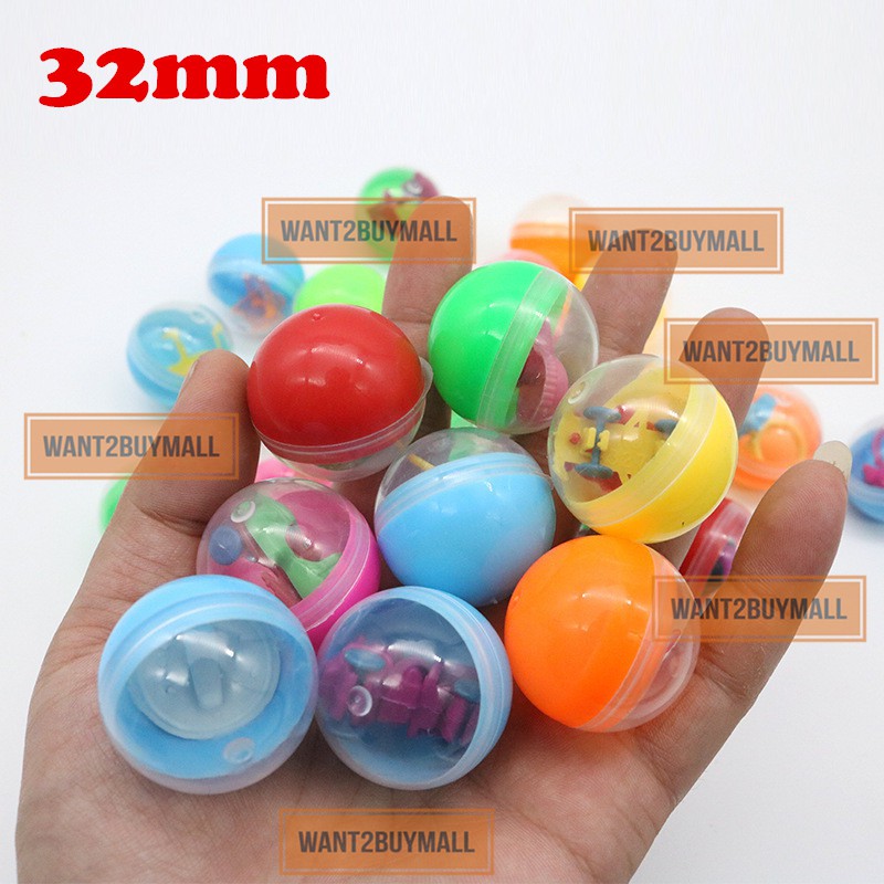 32/45/50mm Plastic Lucky Draw Capsule Ball Suprise Egg With Toys Animal ...