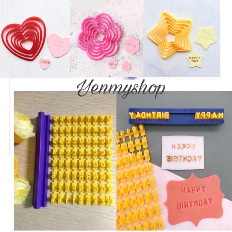 Acuan Alphabet Letter Cake Cookie Stamp Mould Fondant Mold Fondant ...