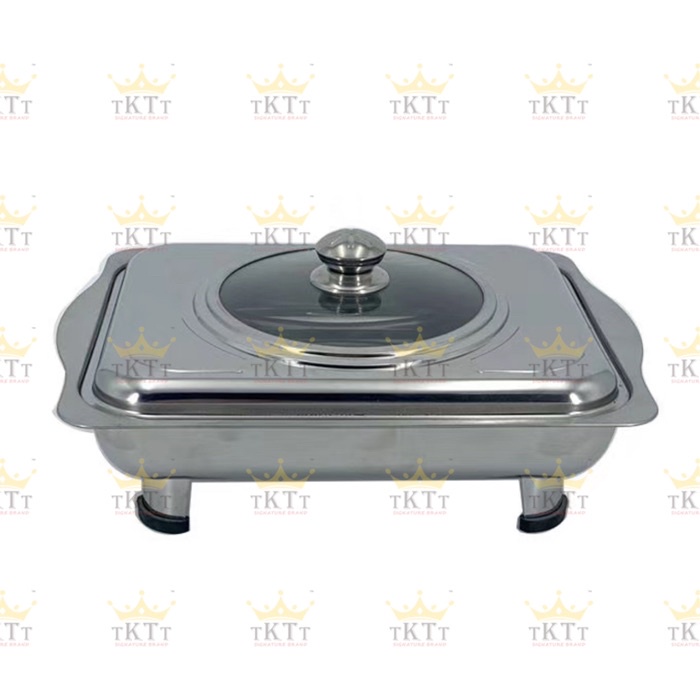TKTT ™️ 6 Set 35x27 Embossed Lid Stainless Steel Buffet Set Catering ...