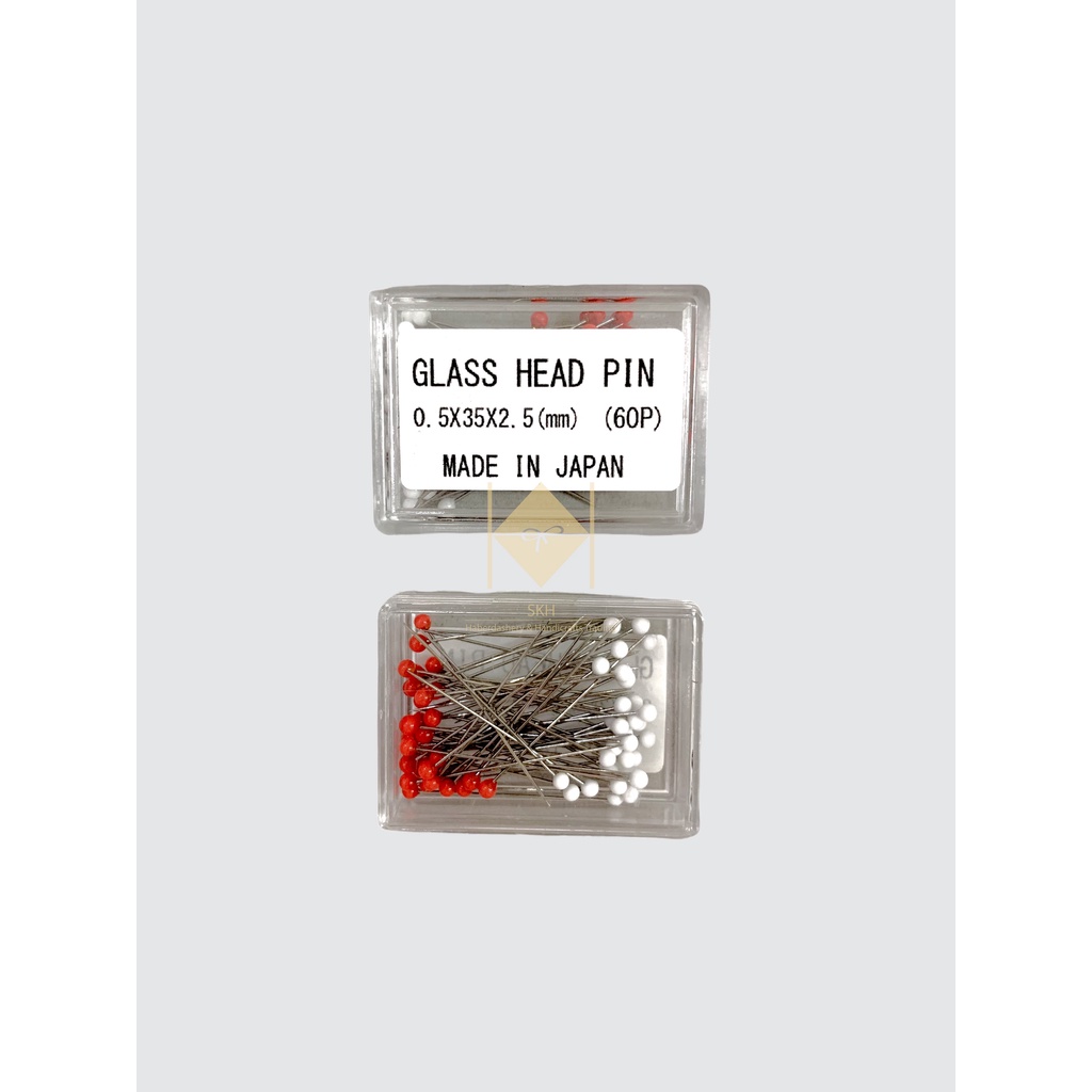 Glass Head Pin 0.5x35x2.5mm (60P) | Shopee Malaysia
