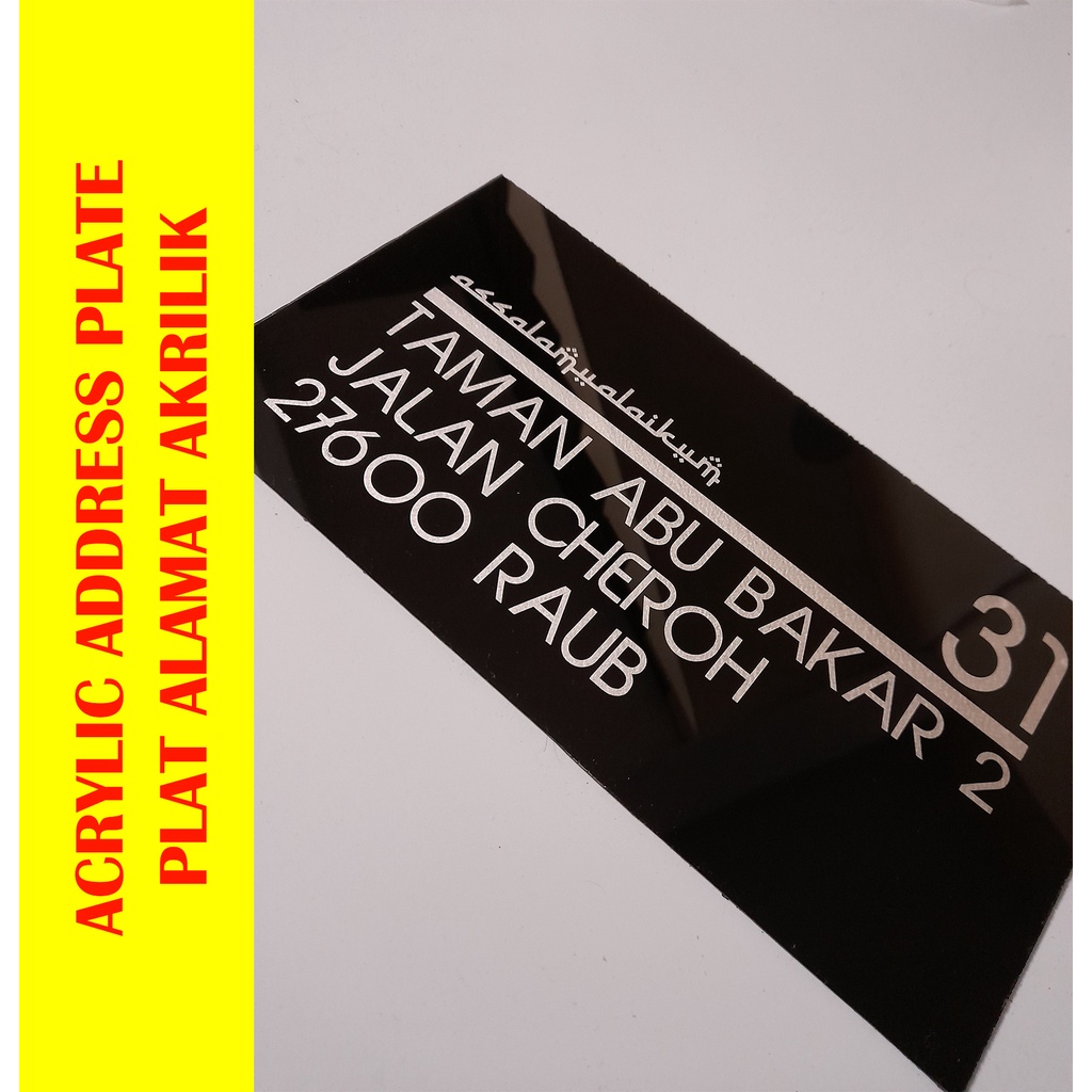 Acrylic Address plate/ alamat rumah akrilik | Shopee Malaysia