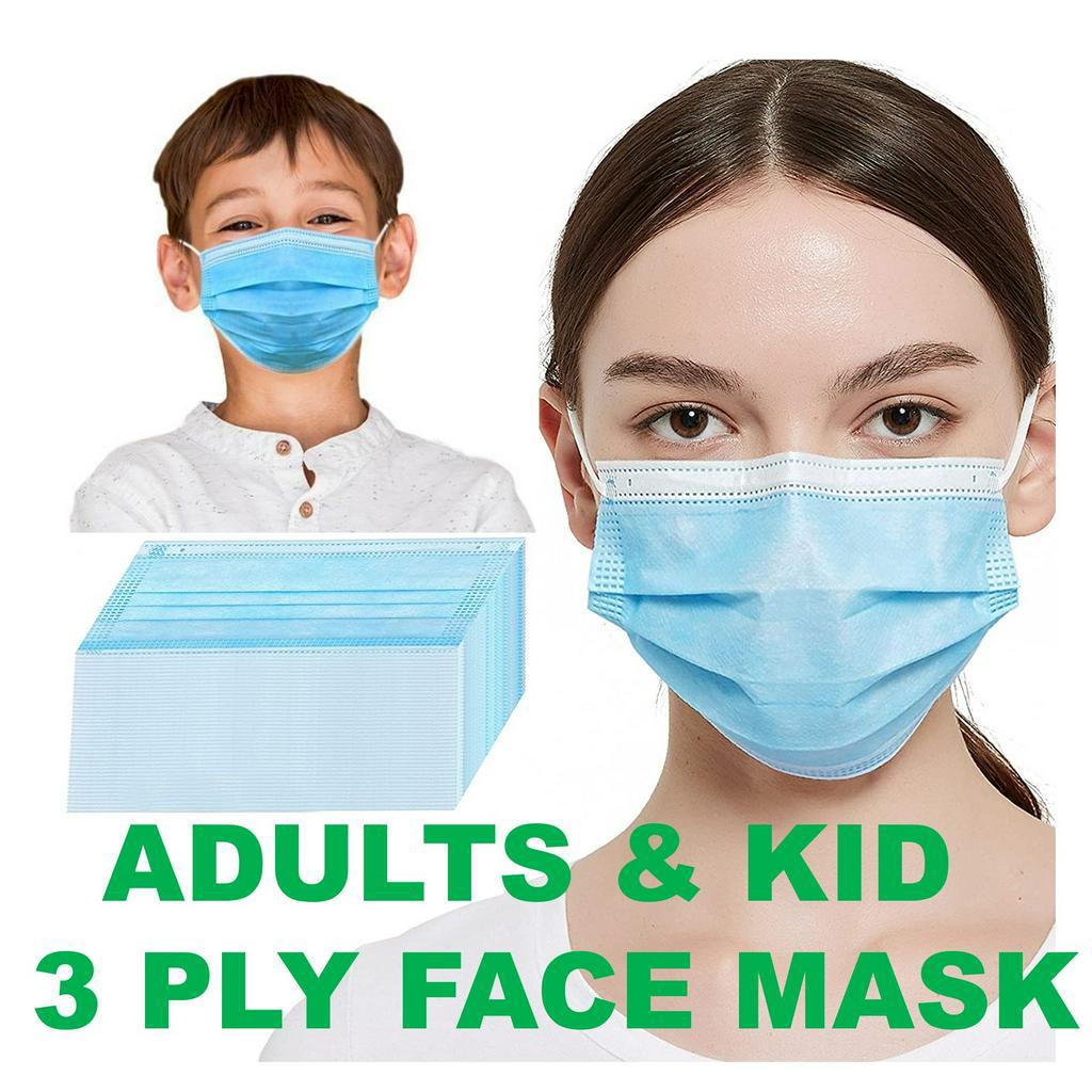 KID & ADULTS Blue Mask Mask Biru 3Ply (50PCS) 3Ply Disposable ...