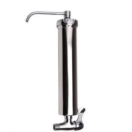 INDOOR STAINLESS STEEL SINGLE WATER FILTER WITH 10" CERAMIC WATER ...