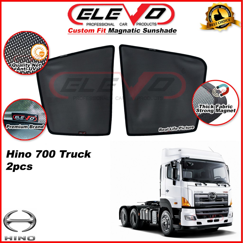 ELEVO 7ton Hino 700 Lorry lori Truck Magnetic Custom Fit Sunshade ...