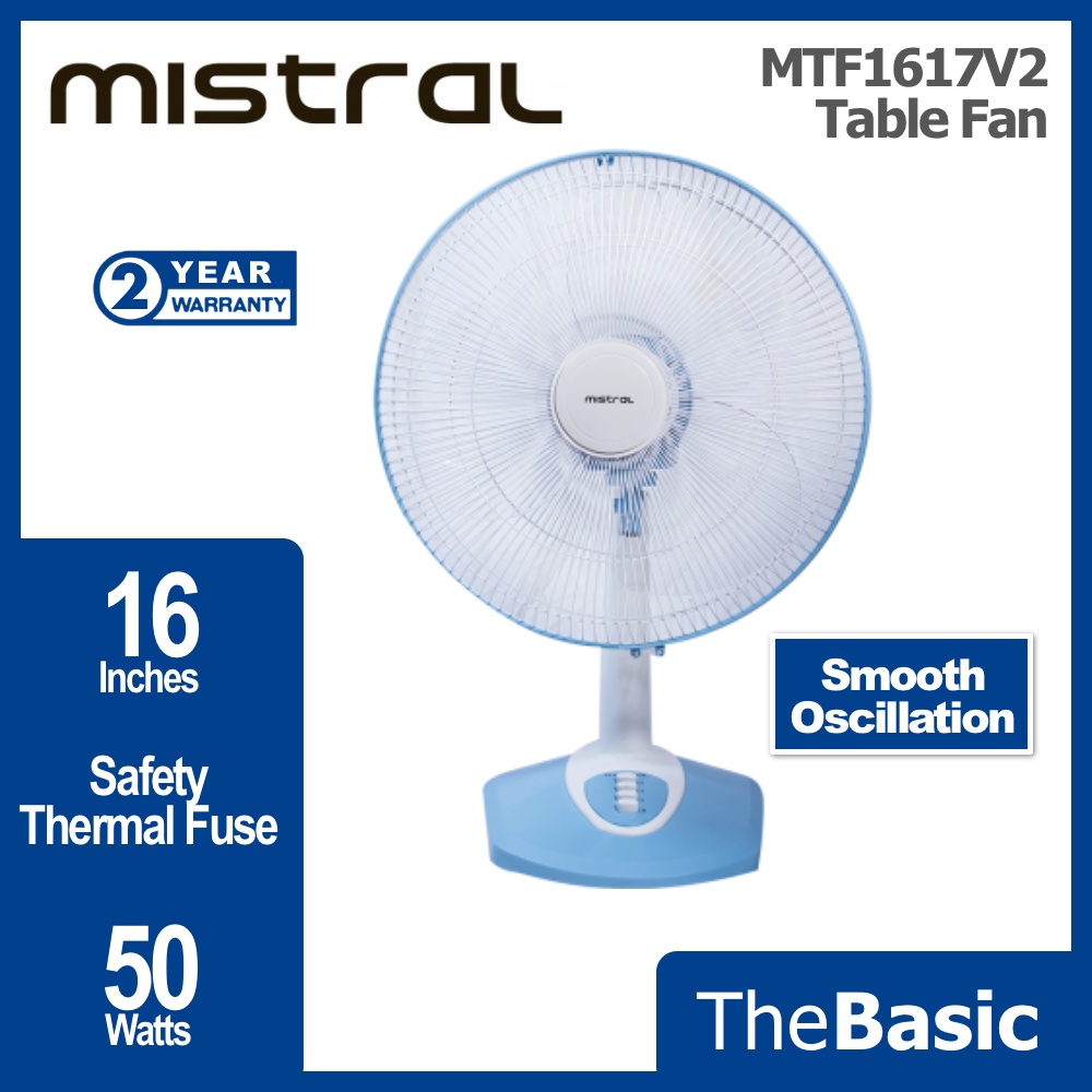 MISTRAL 16" Table Fan 50w Kipas Meja (MTF1617V2) | Shopee Malaysia