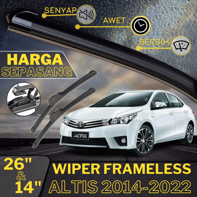 Toyota COROLLA ALTIS GEN 3 WIPER WIPER WIPER LEFT RIGHT PAIR FULL RUBBER FRAMLESS | Shopee Malaysia