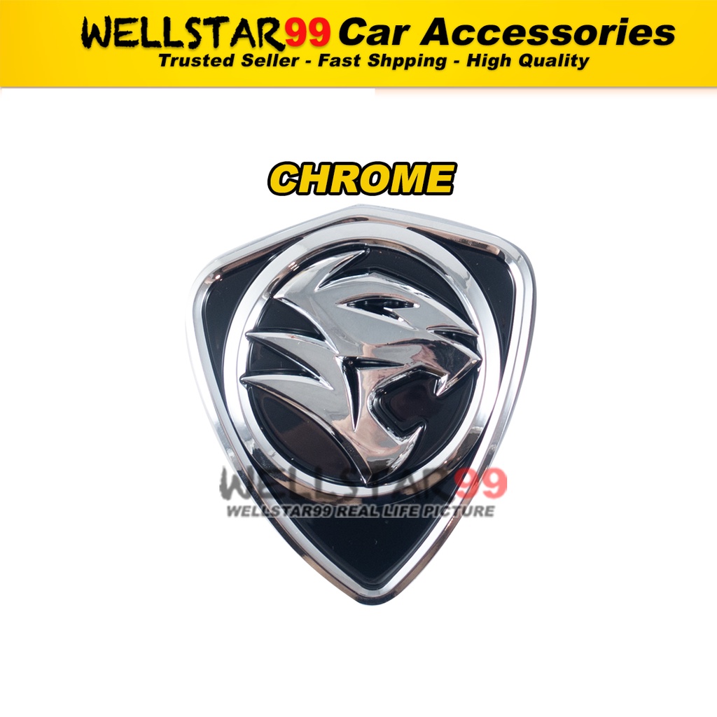 (WRSE) Proton 3D Logo Emblem for Proton Wira Se / Arena Chrome Matte ...