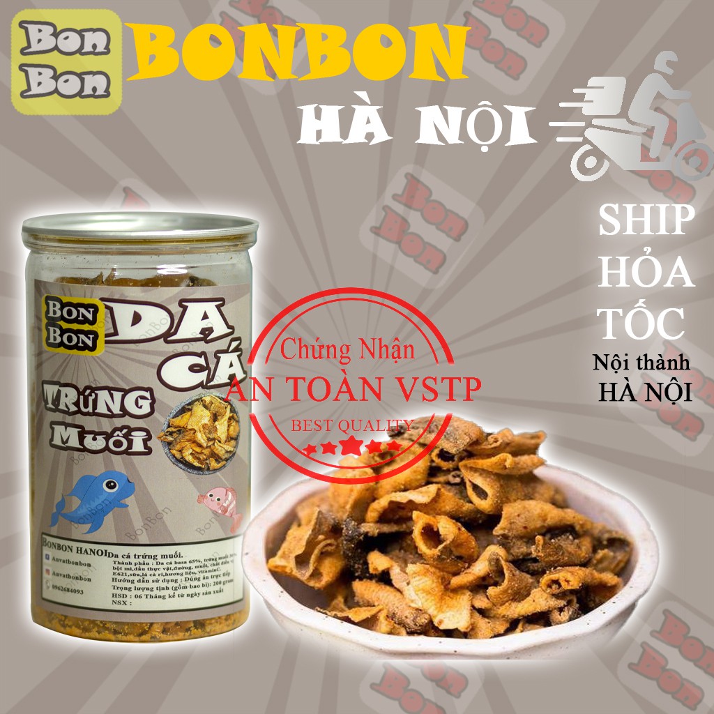 Salted egg fish skin 200g BONBON Hanoi snacks are both delicious and ...