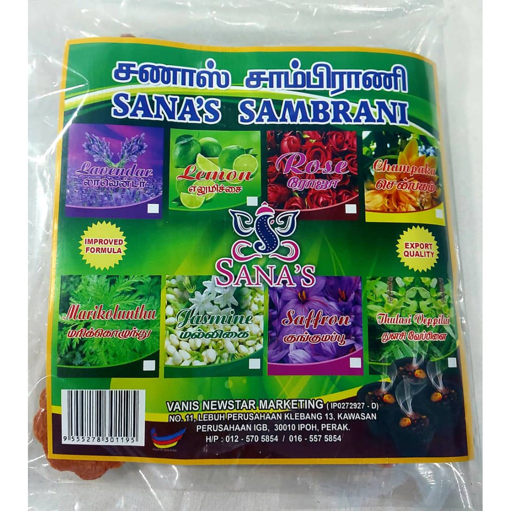 SANAS SAMBRANI/4PKT RM10/WITH DIFFERENT TYPE OF FRAGRANCES | Shopee ...