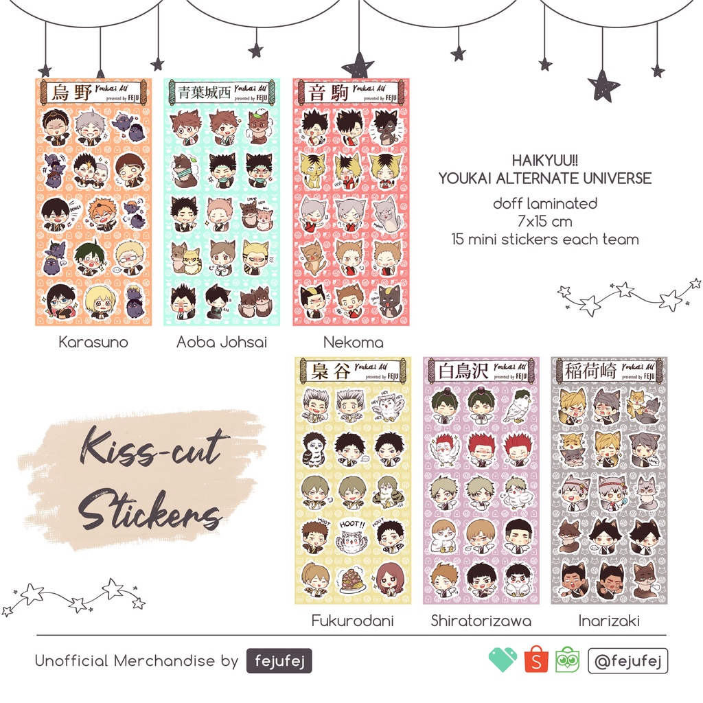 [fejufej] Haikyuu Sticker | Shopee Malaysia