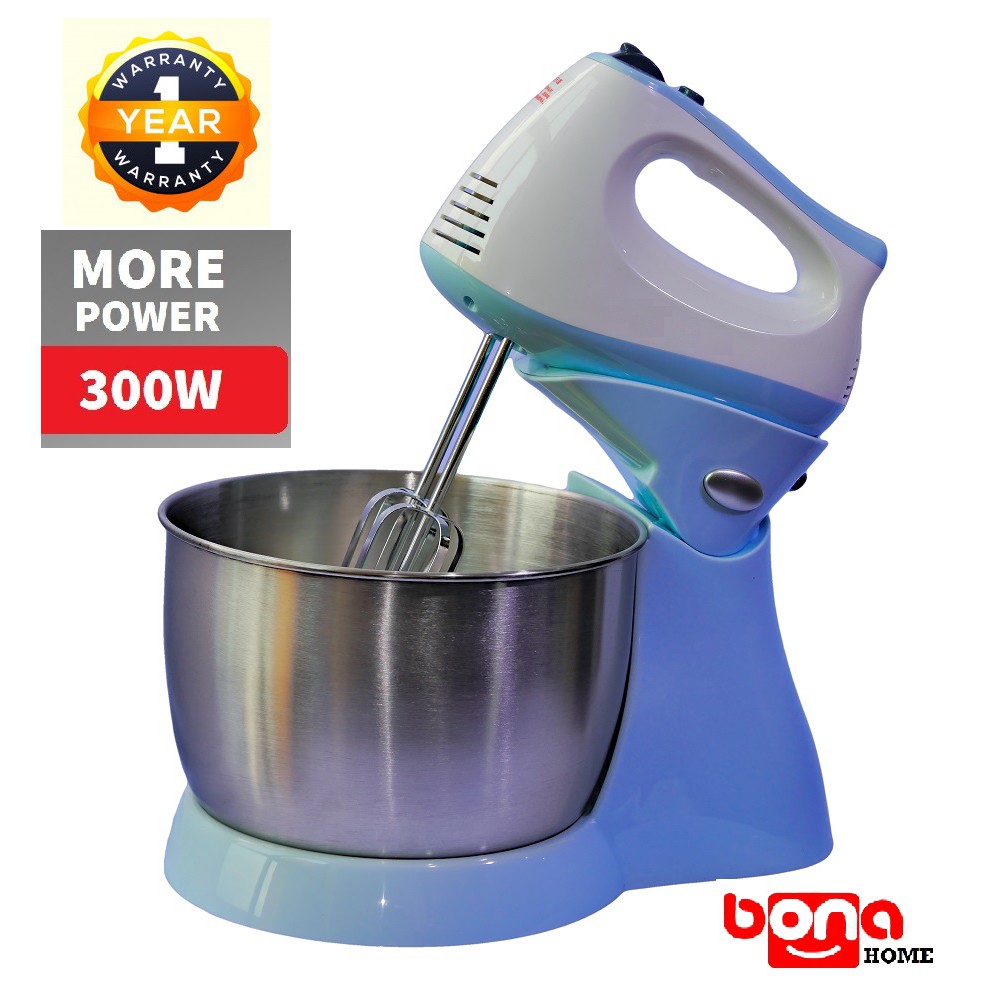 ⭐ READY STOCK ⭐3L Hand & Stand Mixer w/ Stainless Steel Bowl, Egg ...