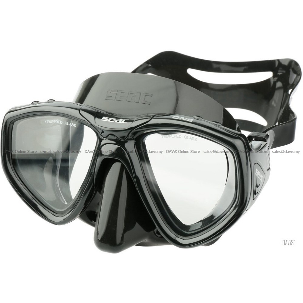 SEAC Sub One Diving Mask black - With / Without Optical Nearsights ...