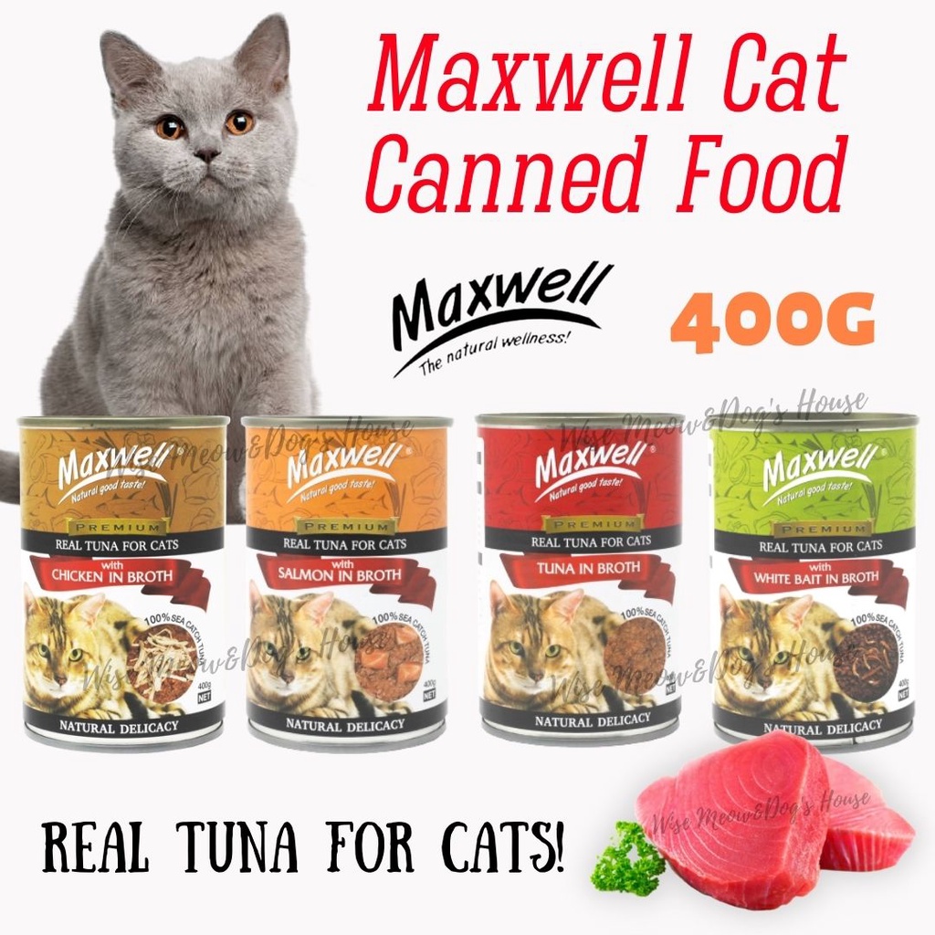 Maxwell Premium Cat Canned Food Wet Food / Makanan Kucing Tin 400g ...