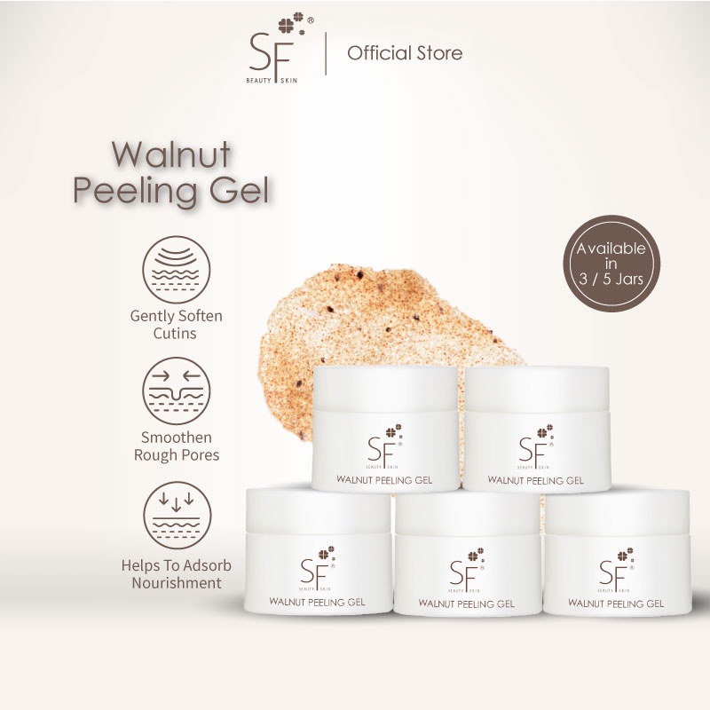 SF Beauty Skin 3/5 Jars x 10ml Walnut Peeling Gel Skincare Deep ...