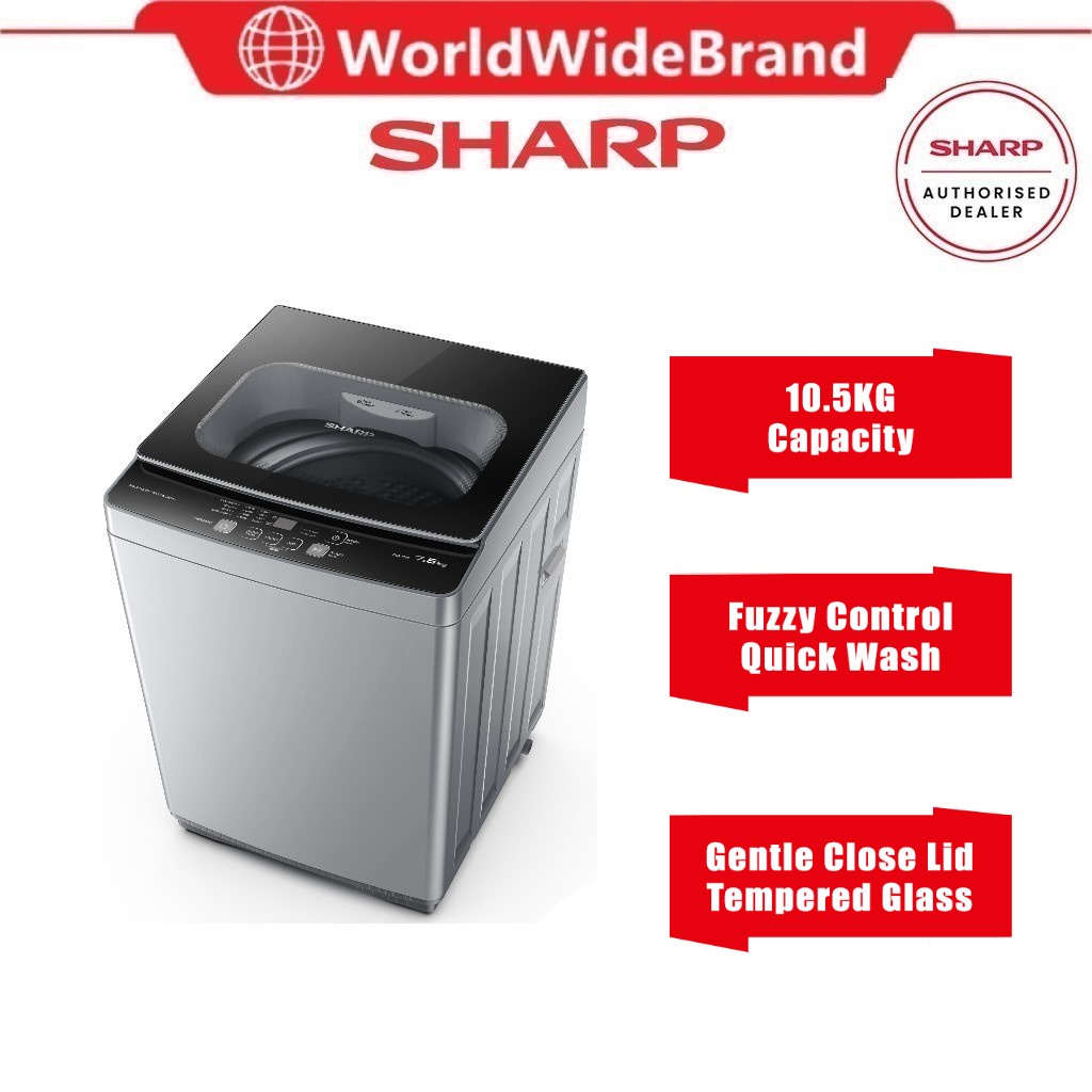 Sharp Fully Auto Washing Machine (10.5 Kg) ESX1021 With Intelligent ...