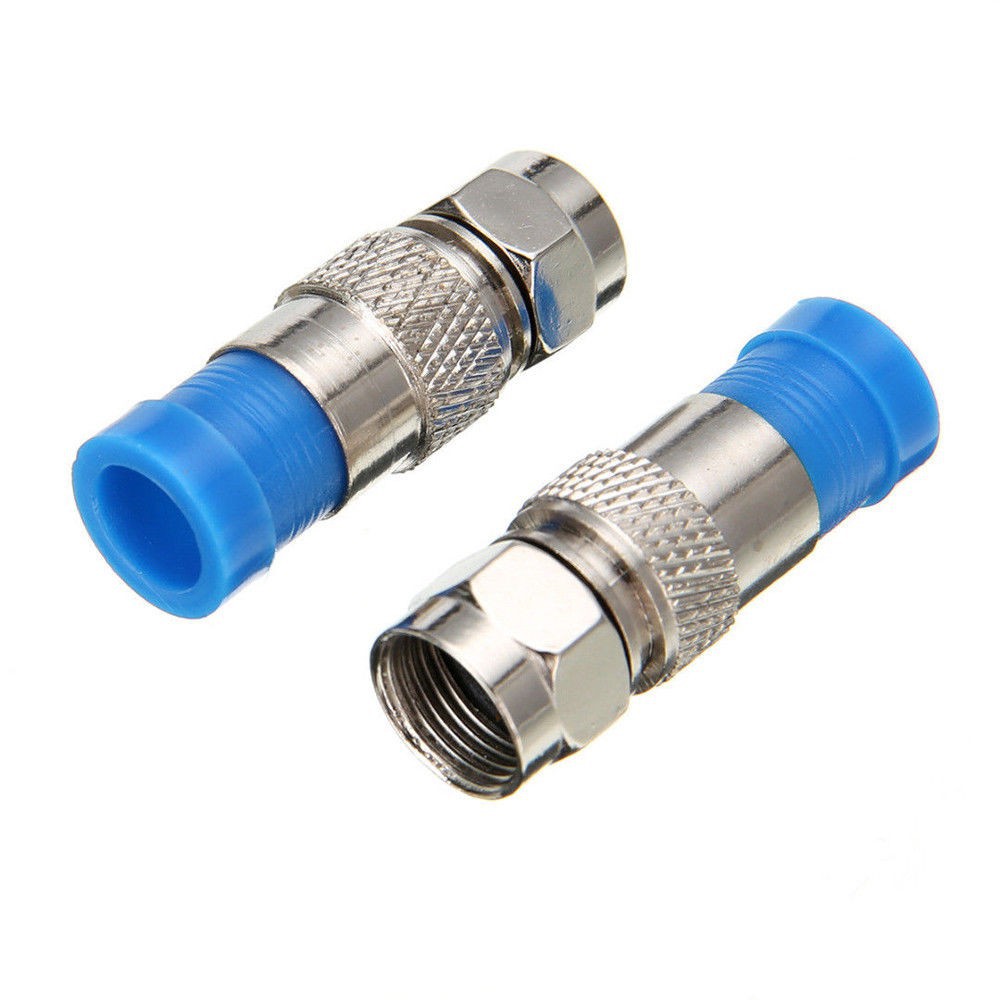 5pcs RG6 F Compression Connector Coax Cable Coaxial Fitting Tool Set ...